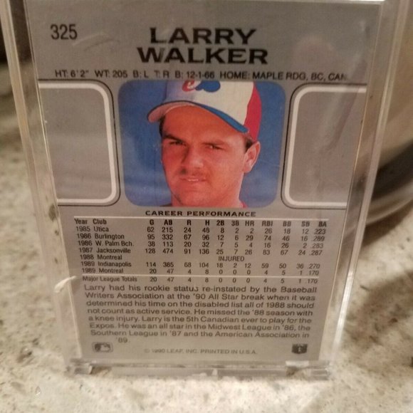 Other | 199 Leaf Larry Walker Expos Rookie Card 325 | Poshmark